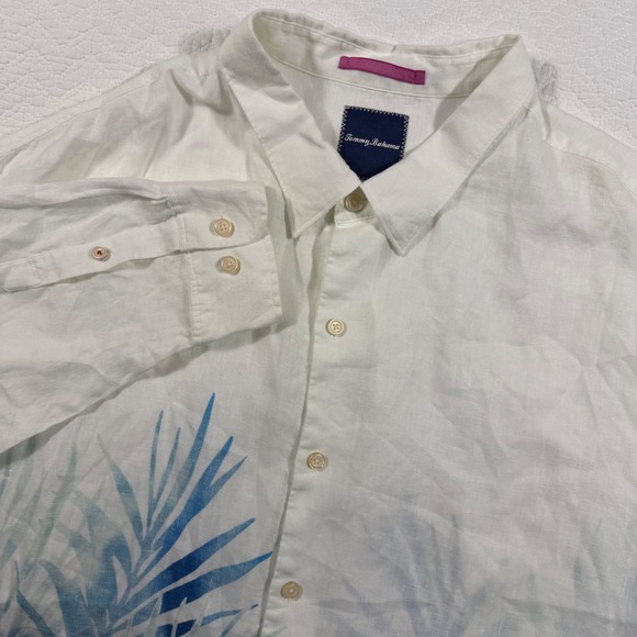 Tommy Bahama | Shirts | Tommy Bahama Mens 3xb White Blue Palm Print 0 ...